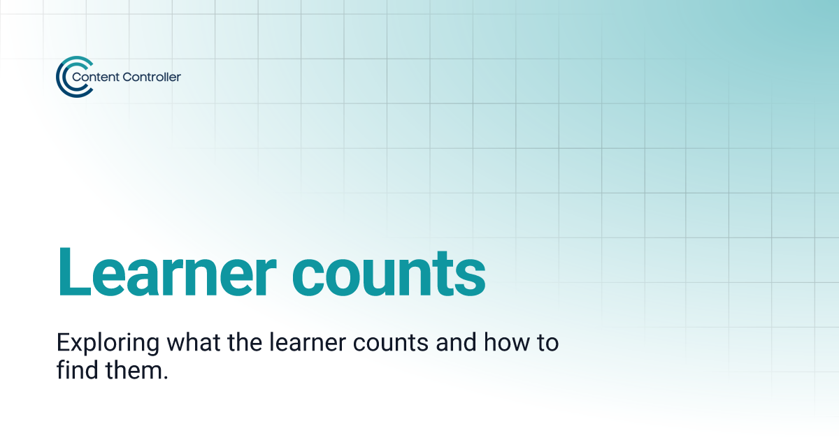 Learner counts | Content Controller User Guide